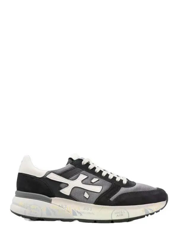 Premiata Mick Suede-panelled Sneakers - Black