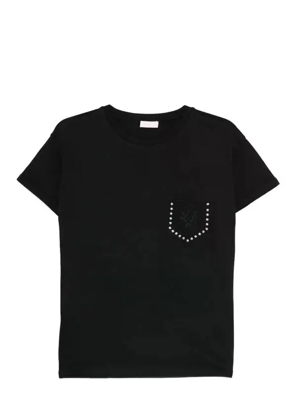 Liu Jo Embellished Pocket T-shirt - Black
