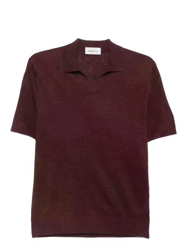 DIANA STUDIO Polo-collar T-shirt - Red