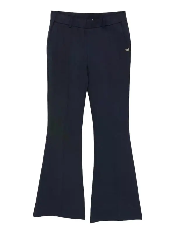 Liu Jo Milanese Logo Flared Trousers - Blue