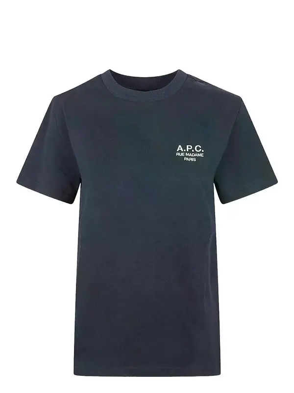 A.p.c. Rue Madame Embroidered Logo T-shirt - Black