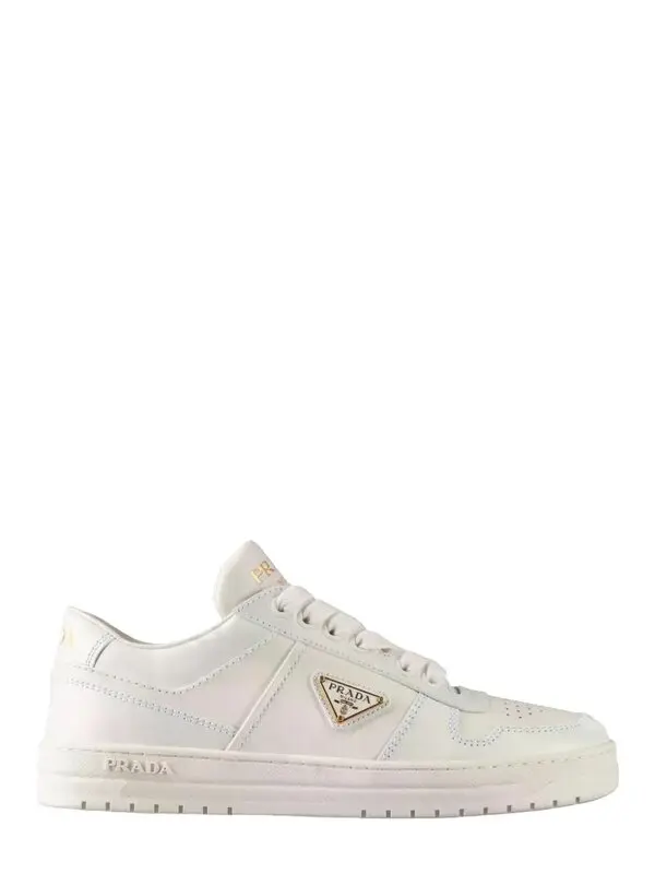 Prada Leather Sneakers - Neutrals