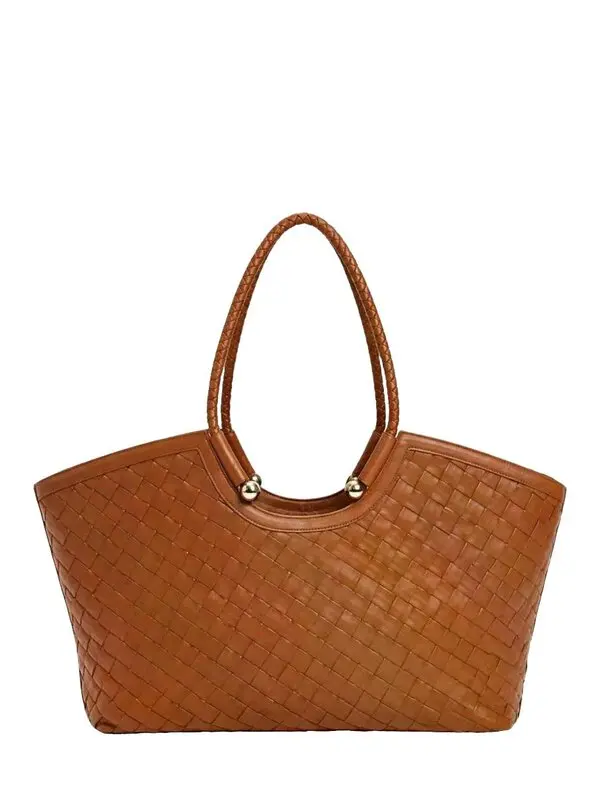 TWINSET Braided-handle Tote Bag - Brown