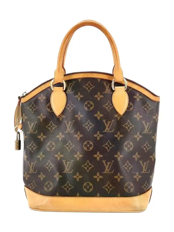 LOUIS VUITTON Lockit Handbag Monogram Canvas Pm Satchel - Brown