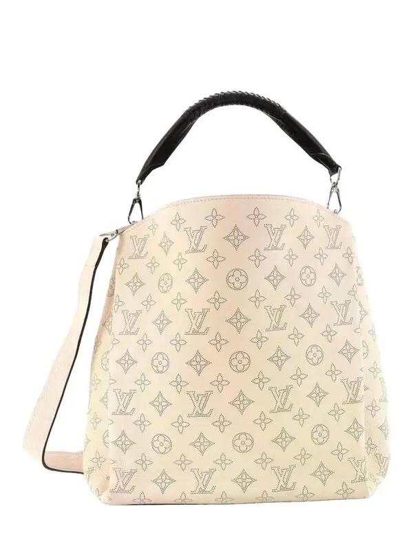 LOUIS VUITTON Babylone Pm Mahina Leather Hobo Bag - Neutrals