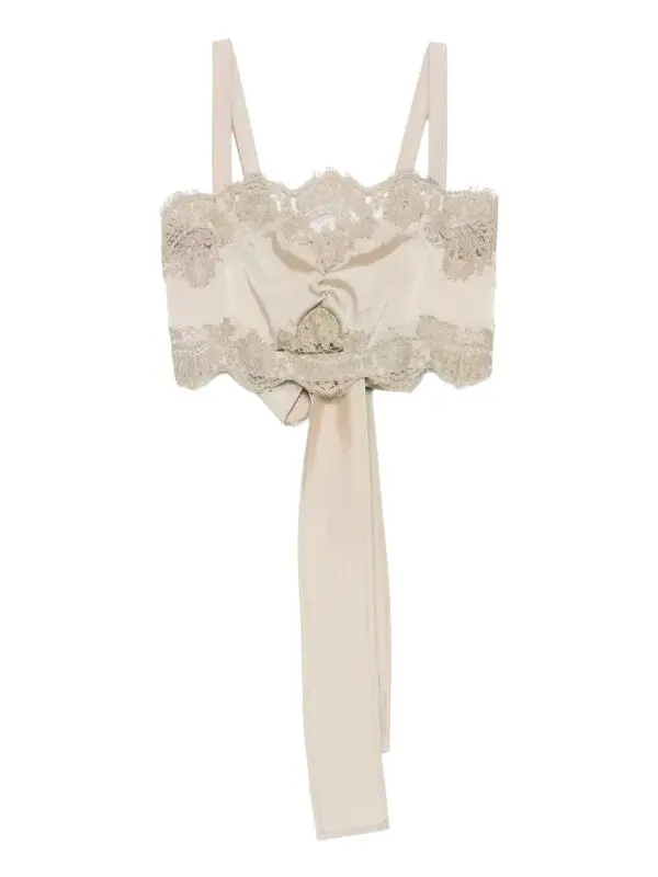 P.a.r.o.s.h Paky Lace-detail Top - Neutrals