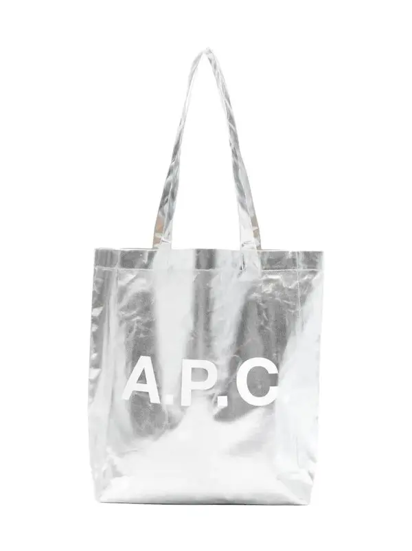 A.p.c. Logo-print Tote Bag - Silver