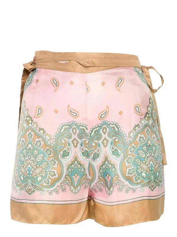 Pinko Merengue Paisley-print Tie-waist Pareo - Pink