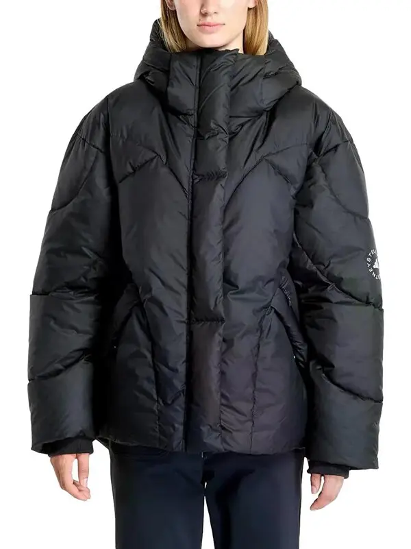 Adidas By Stella McCartney Padded Hooded Jacket - Black