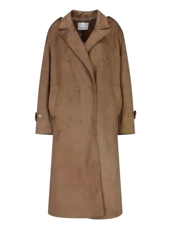THE FRANKIE SHOP Double-breasted Coat - Brown