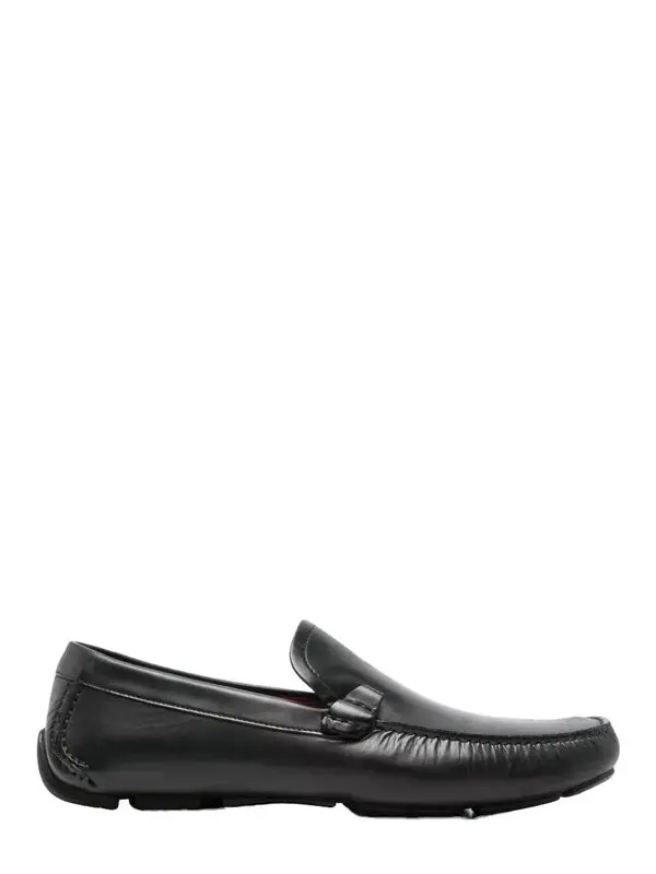 FERRAGAMO Leather Loafers - Black