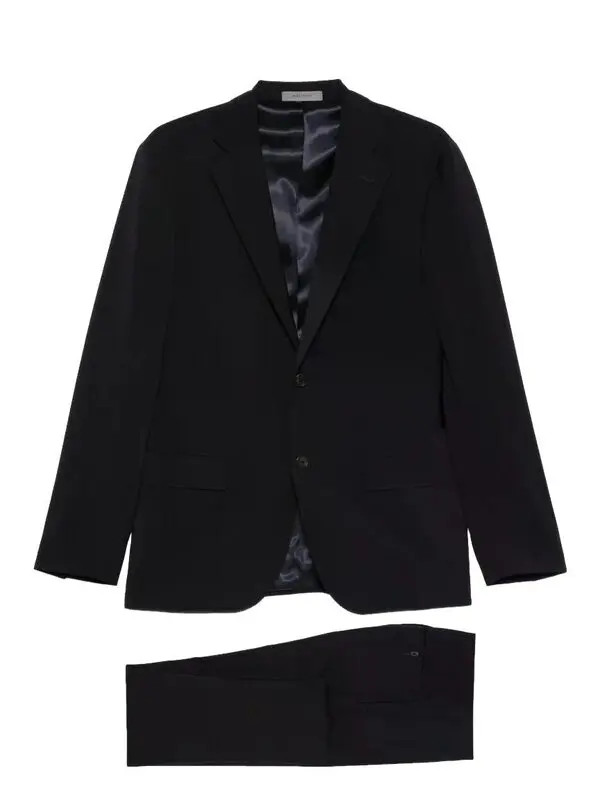 Corneliani Button Virgin Wool Blazer - Blue