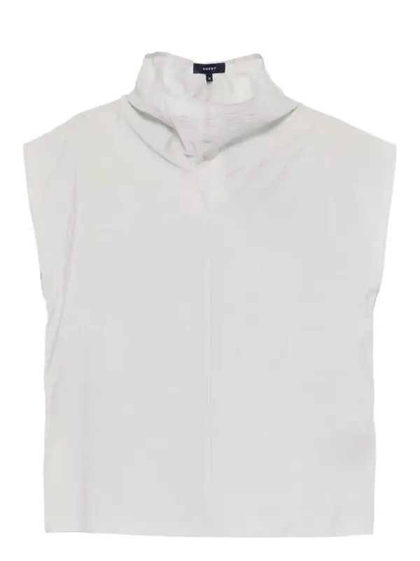 Soeur High-neck Blouse - Grey