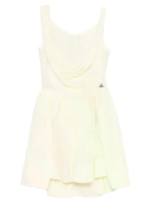 VIVIENNE WESTWOOD Sunday Draped Tiered Mini Dress - Neutrals
