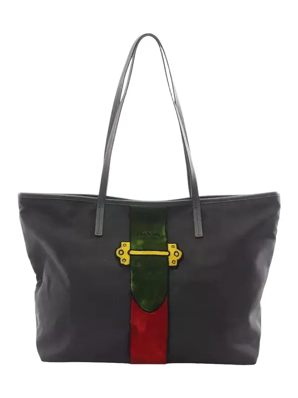 Prada Caillet Trompe-l'oeil Tote Bag 2010-2015 - Black