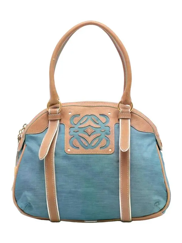 Loewe 2008 Anagram Jacquard Top Handle Bag - Blue