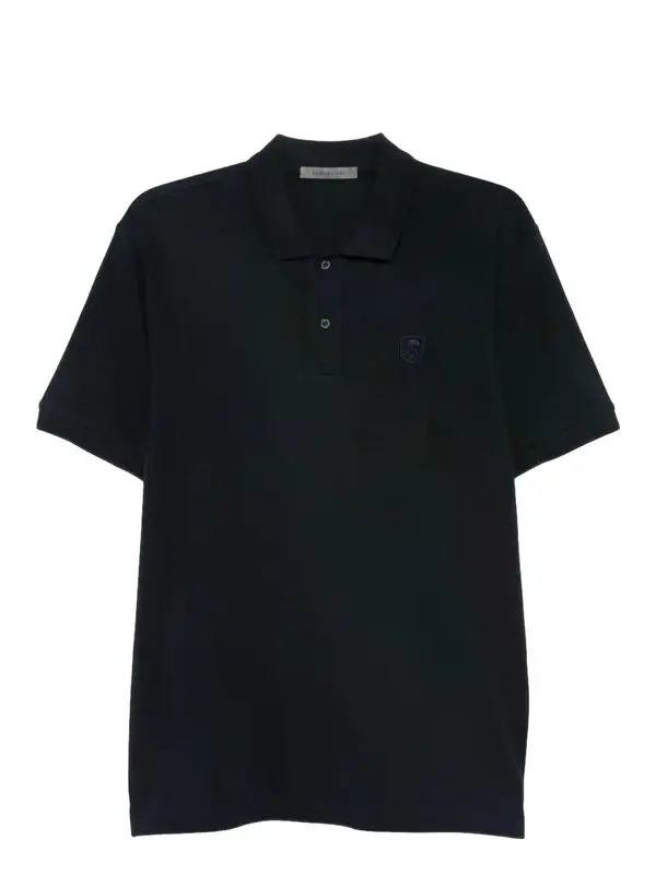 Corneliani Logo-patch Polo Shirt - Blue