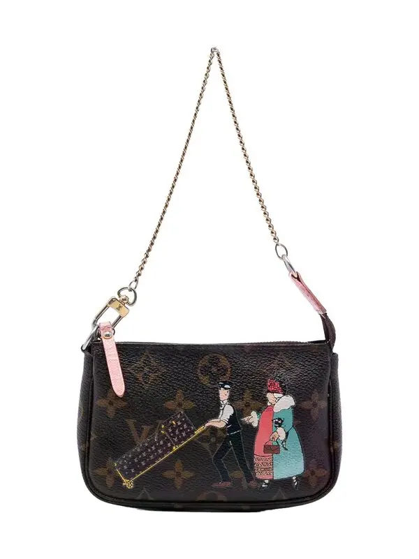 LOUIS VUITTON 2011 Monogram Illustre Mini Pochette Accessories Handbag - Brown