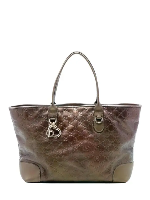 Gucci 2016-2026 Sima Heart Bit Tote Bag - Brown