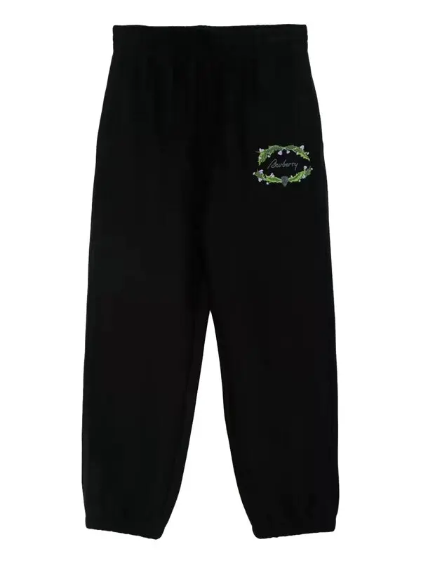Burberry Logo-embroidered Track Pants - Black