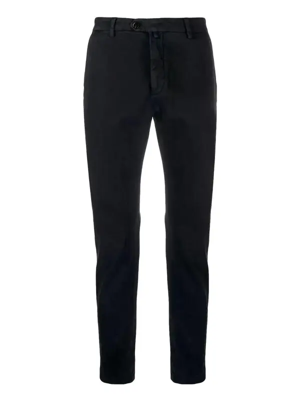 BRIGLIA 1949 Mid-rise Slim-cut Trousers - Blue