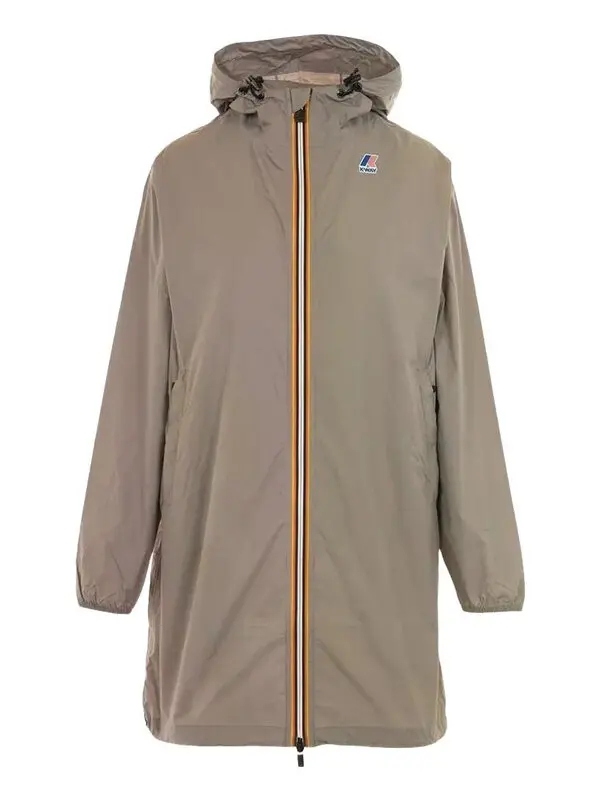 K-WAY Eiffel Hooded Zip Coat - Neutrals