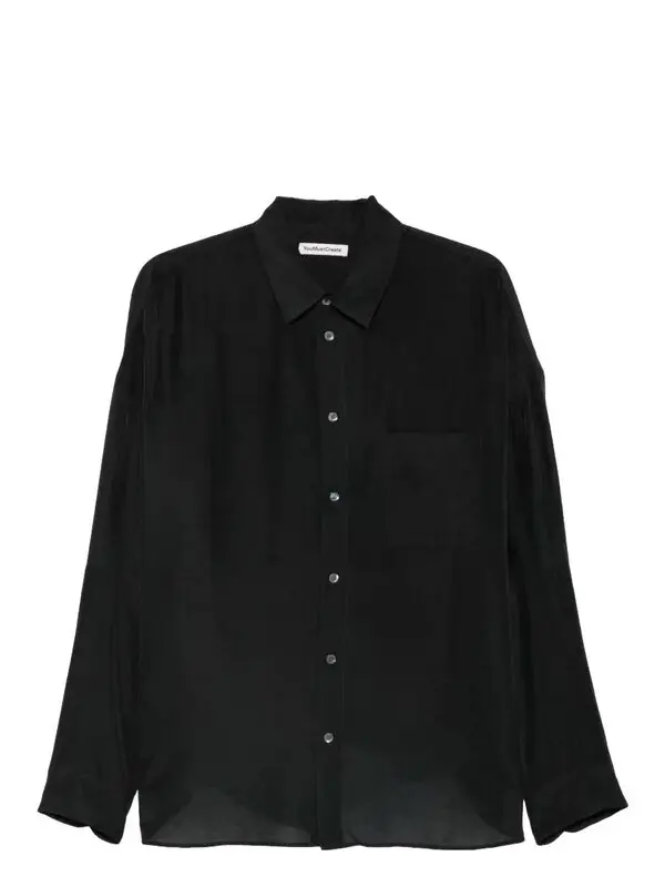 You Must Create Anti Chest-pocket Shirt - Black