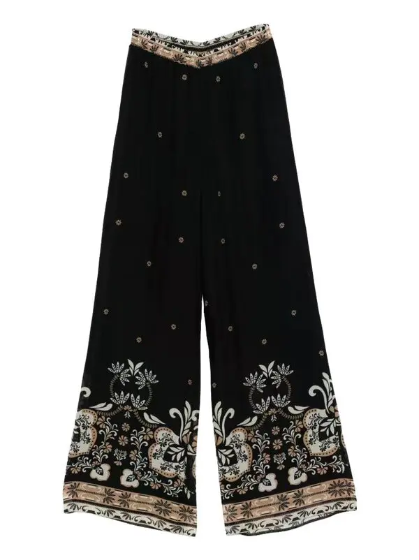 TWINSET Floral-print Pants - Black