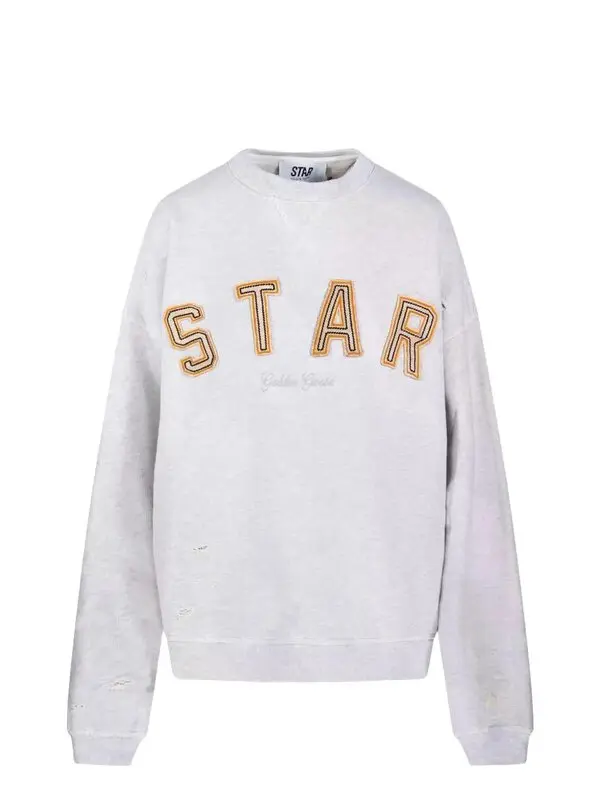 GOLDEN GOOSE Star Embroidered Oversized Sweatshirt - Grey