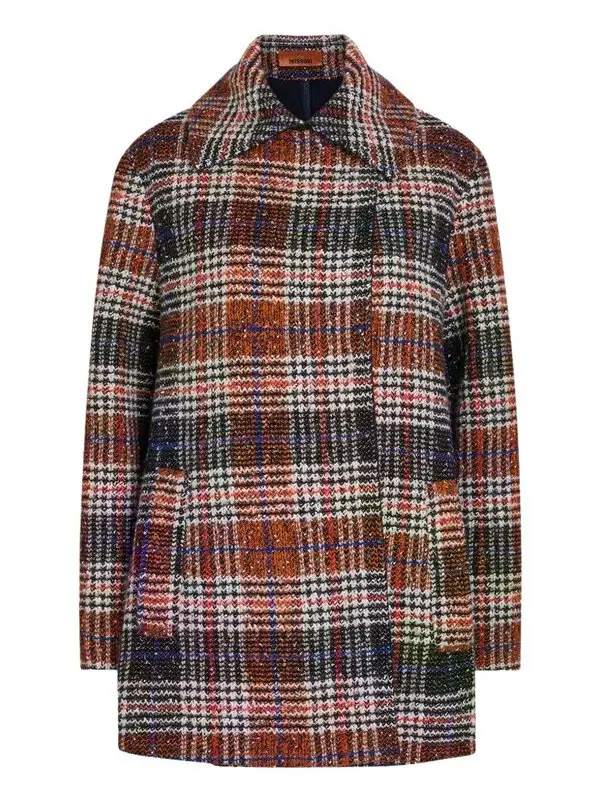 Missoni Check Coat - Orange