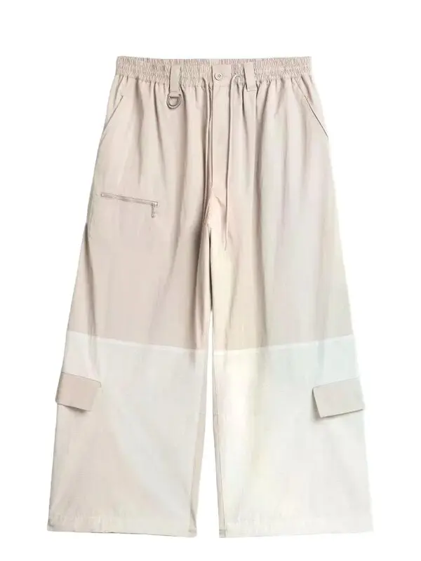 Y3 Colourblock Cotton Trousers - Neutrals