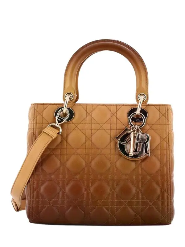 Dior Lady Medium Satchel - Brown