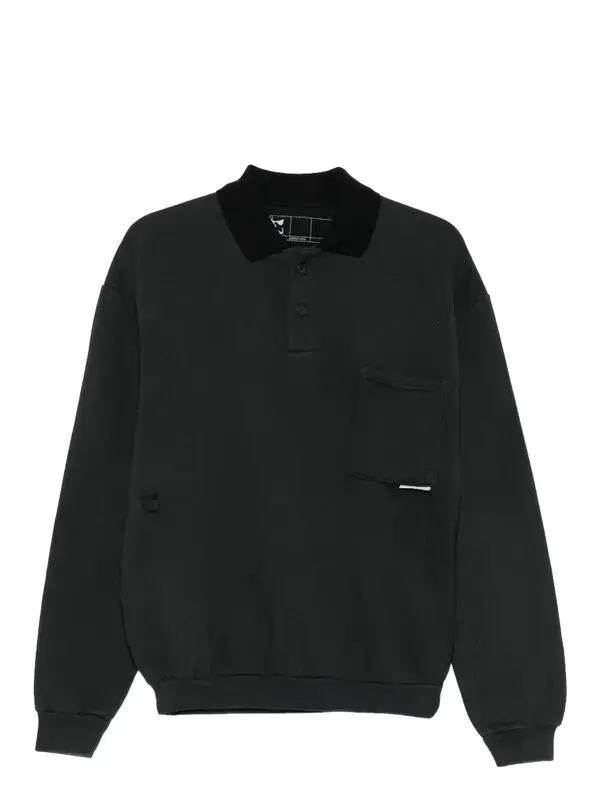 GR10K Chest-pocket Polo Top - Black