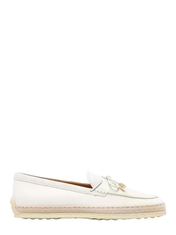 TOD'S Tassel Leather Loafers - White