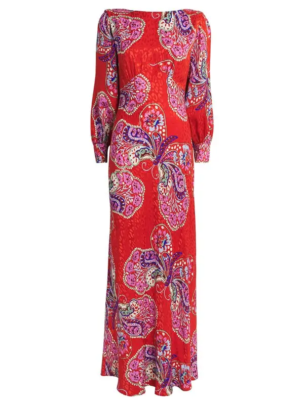Rixo Floral Marni Maxi Dress - Red