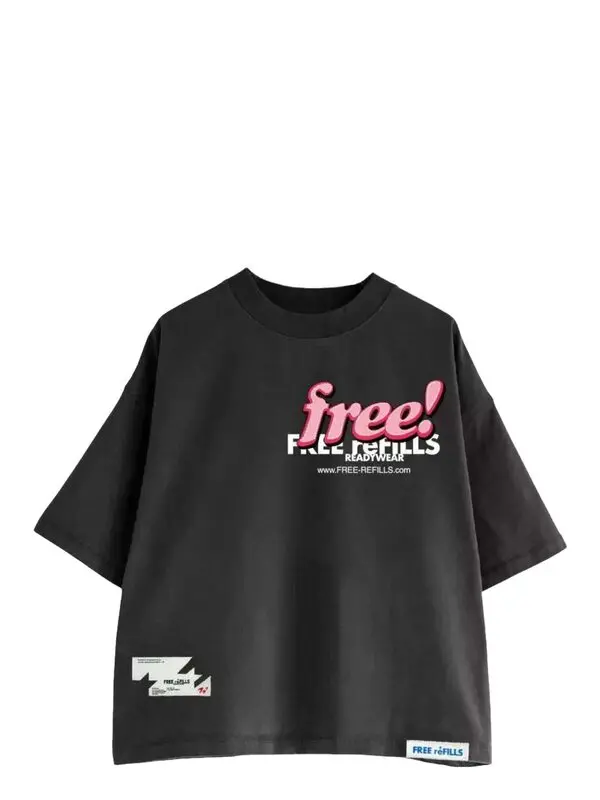FREE REFILLS Tabloid T-shirt - Black