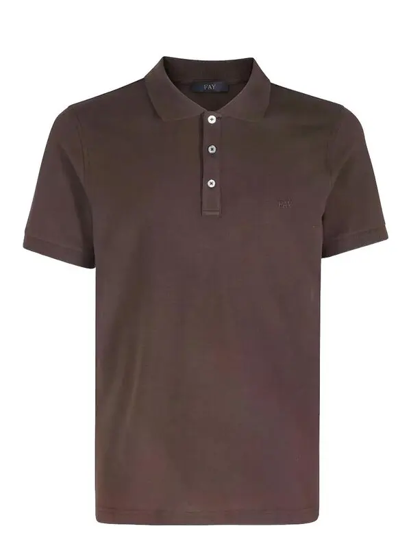 FAY Short-sleeves Polo Shirt - Brown