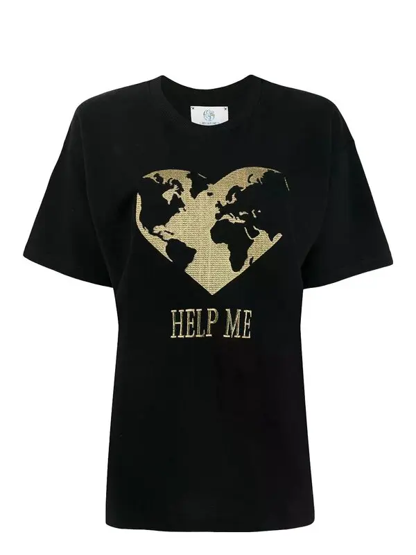 Alberta Ferretti Help Me T-shirt - Black