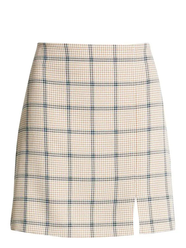 Bp. Plaid Mini Skirt - Tan Cinnamon Hamlin Plaid