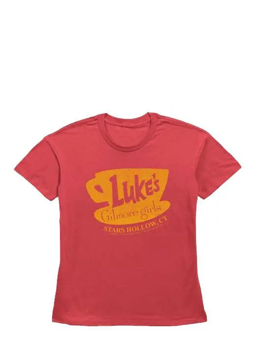 GILMORE GIRLS Luke's Stars Hollow Graphic T-shirt - Red