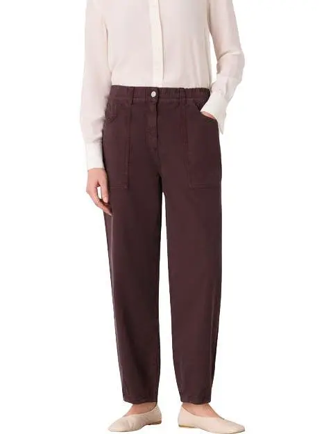 Whistles Tessa Relaxed Ankle Trousers - Brown