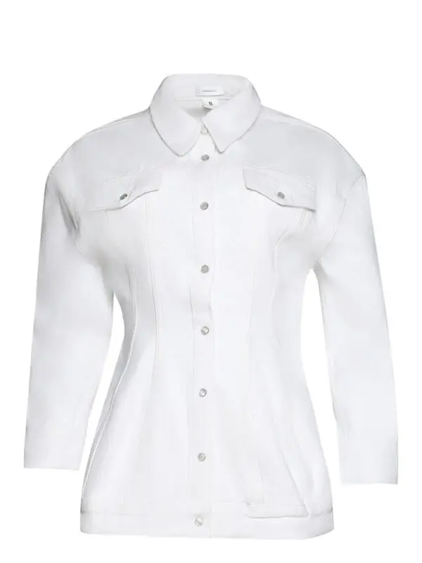 Wardrobe.NYC Denim Contour Jacket - White