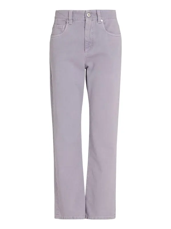 Brunello Cucinelli High-rise Straight-leg Jeans - Lilac