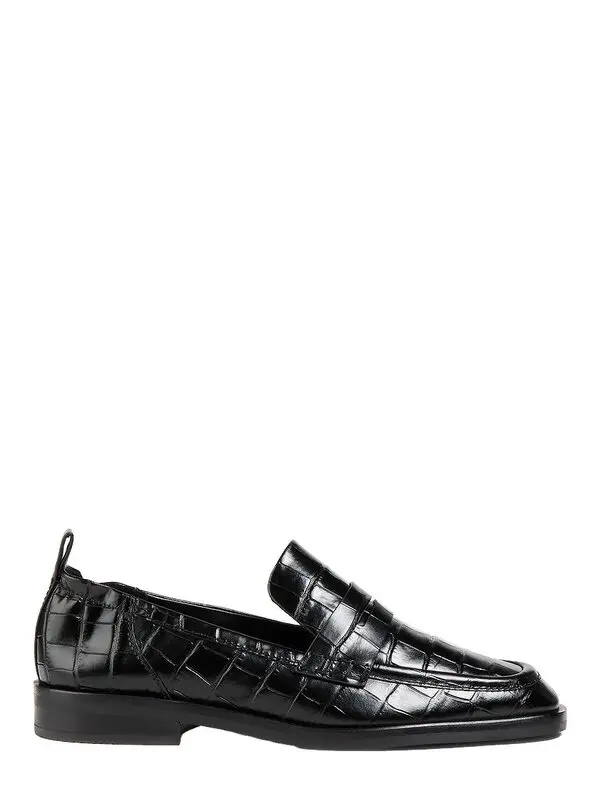 3.1 Phillip Lim Alexa Croc-effect Leather Loafers - Black