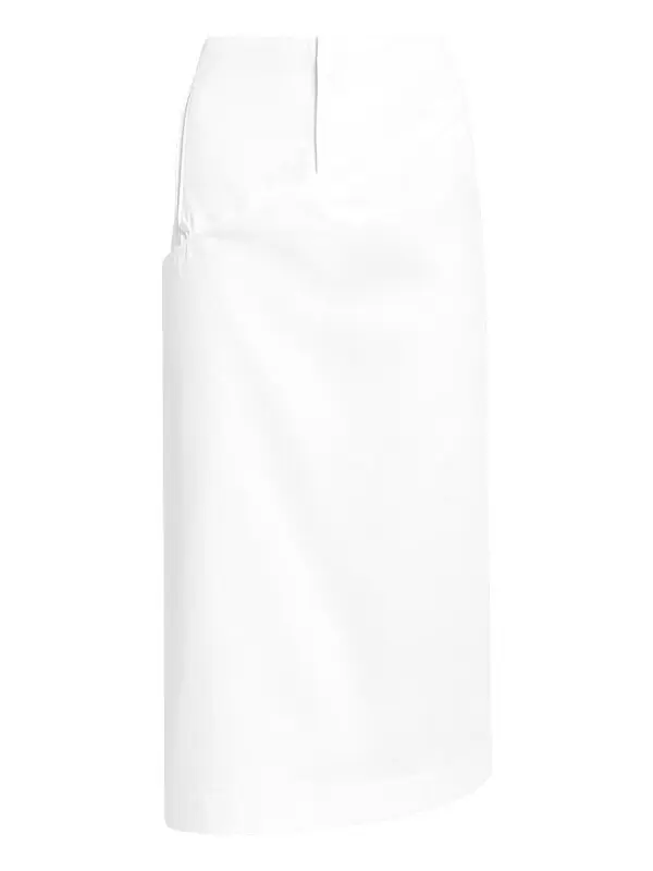 Tibi Cotton-twill Midi Wrap Skirt - White