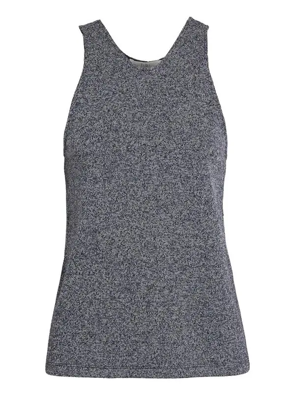 Tibi Ribbed Jersey Tank - Navy