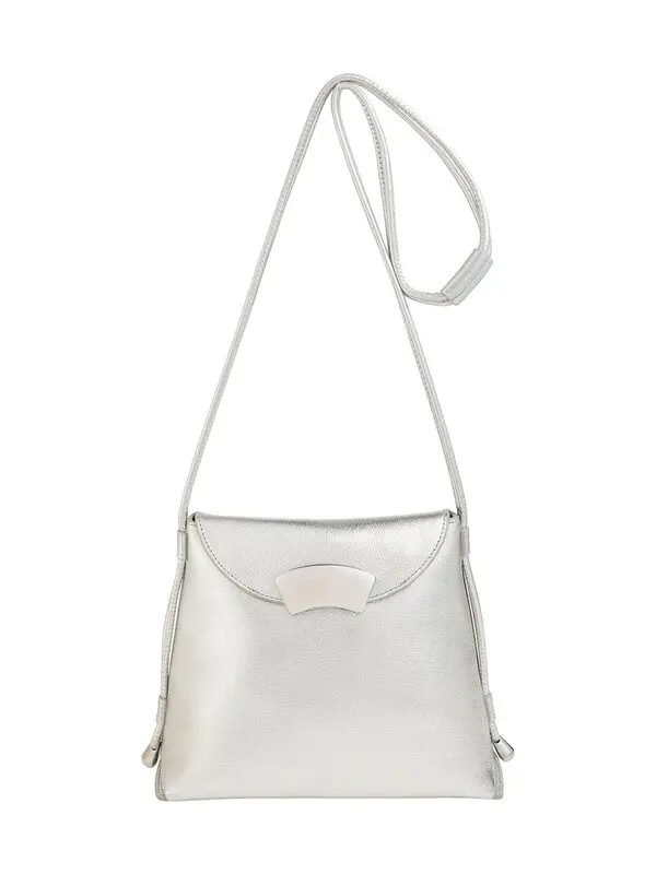 3.1 Phillip Lim Id Petite Metallic Pebbled-leather Cross Body Bag - Silver