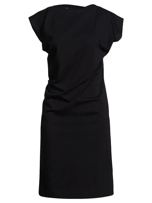 3.1 Phillip Lim Draped Stretch-cotton Jersey Dress - Black
