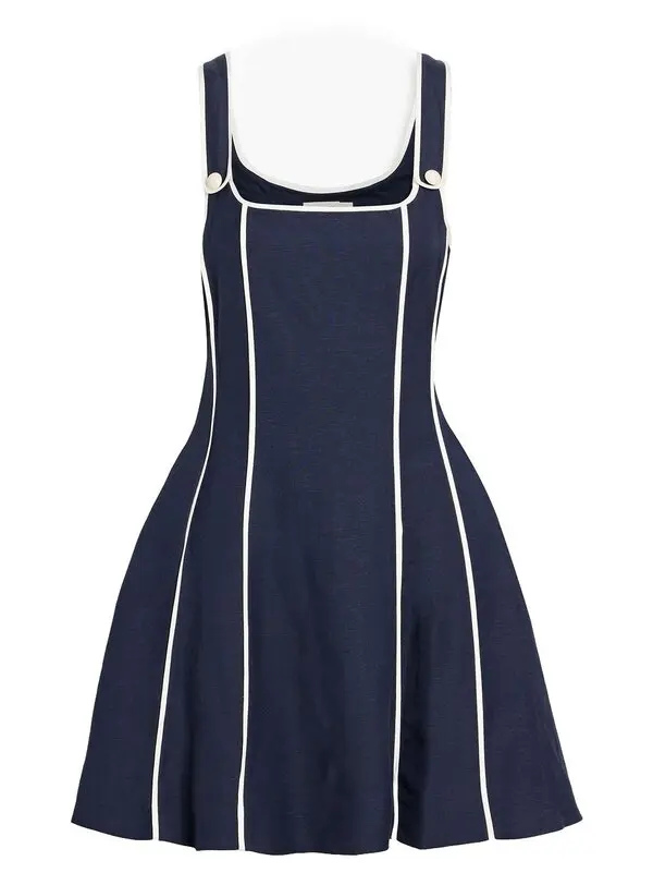 Simkhai Irie Linen-blend Mini Dress - Navy