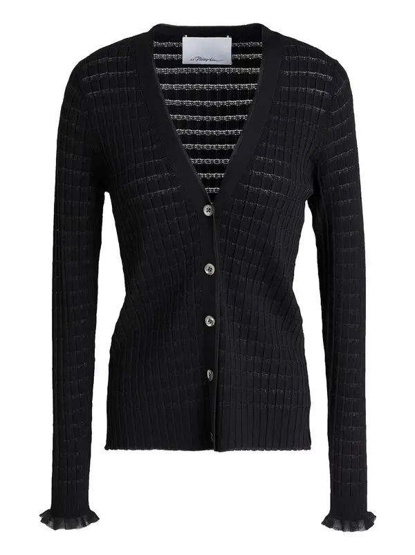 3.1 Phillip Lim Ribbed-knit Cardigan - Black
